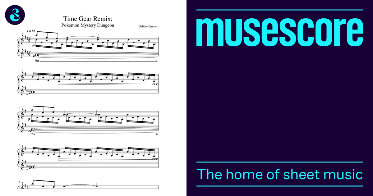 Pokémon Mystery Dungeon: Time Gear Remix 楽譜 ピアノ (ソロ) easy | MuseScore.com