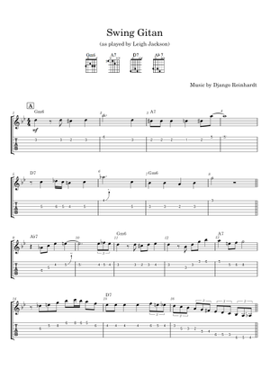 Swing gitans - Django Reinhardt 楽譜 コード付き ピアノ (ソロ) easy | MuseScore.com