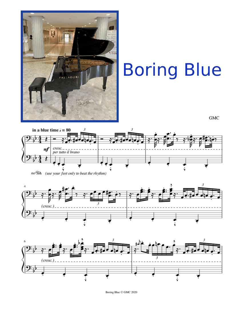 boring blue 楽譜 ピアノ (ソロ) | MuseScore.com