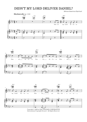 Didn't My Lord Deliver Daniel? の公式楽譜を演奏する by Traditional African ...