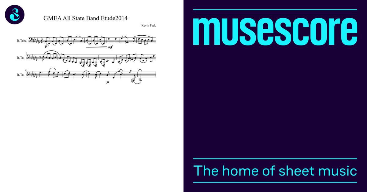 GMEA All State Band Etude 2014 (9-10) Tuba Sheet Music for Tuba (Solo ...