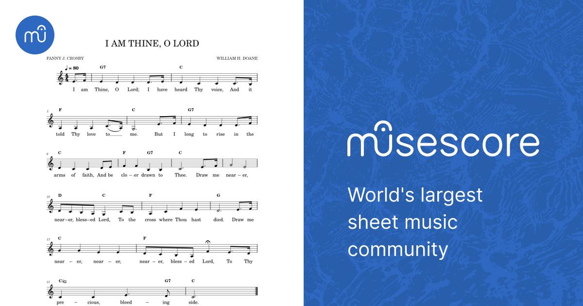 Draw Me Nearer – William H. Doane 楽譜 コード付き ピアノ (ソロ) easy | MuseScore.com