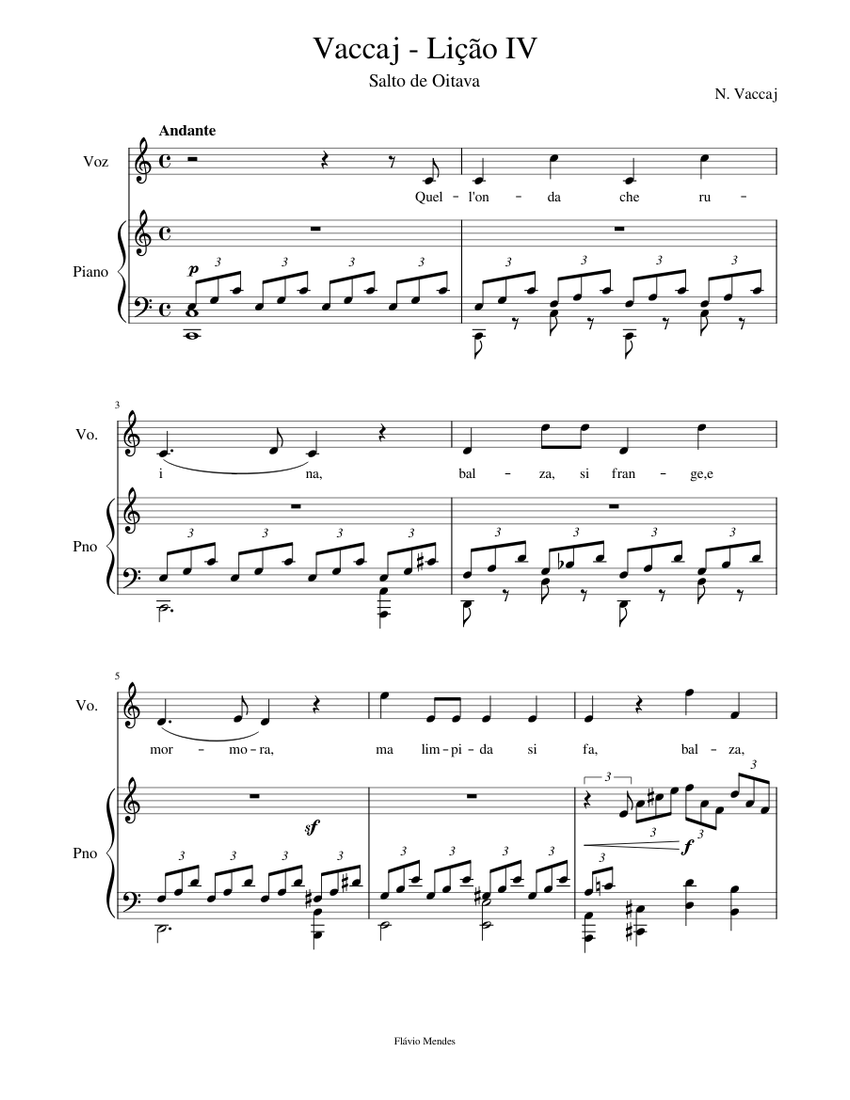 Metodo pratico di canto – Vaccaj Nicola 楽譜 ピアノ, ボーカル (ピアノ-ボーカル ...