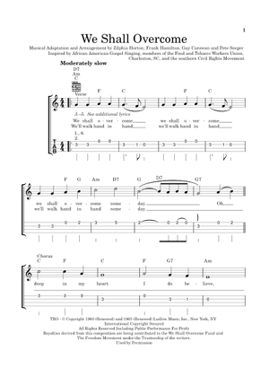 We shall overcome の公式楽譜を演奏する by Pete Seeger ピアノ, ボーカル | MuseScore.com