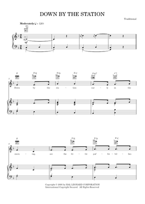 Down by the Station 楽譜 ピアノ (ソロ) easy | MuseScore.com