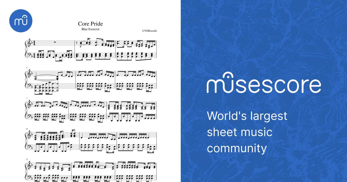 Core Pride-Blue Exorcist 楽譜 ピアノ (ソロ) | MuseScore.com
